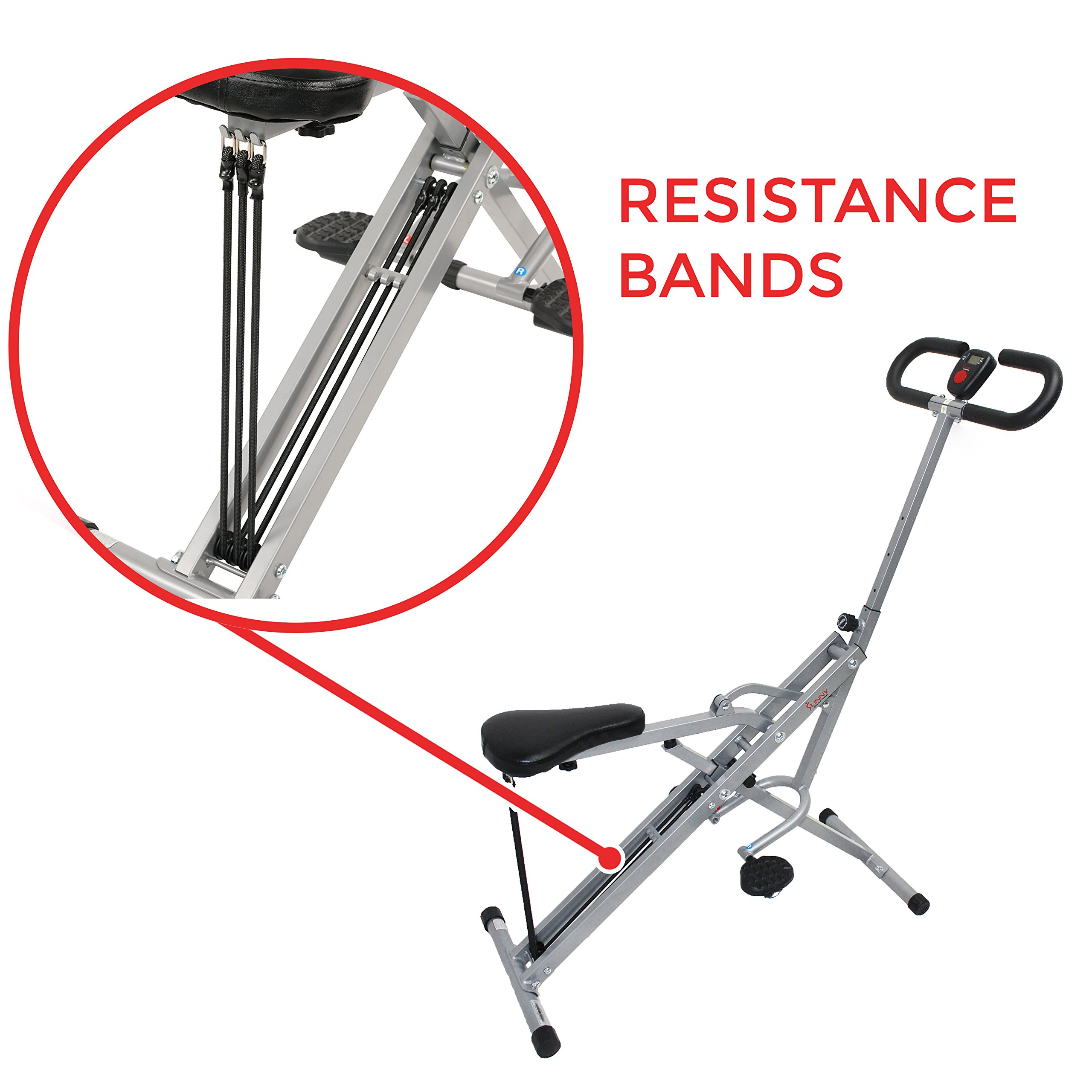 Sunny Health & Fitness Upright Row-N-Ride Rowing Machine