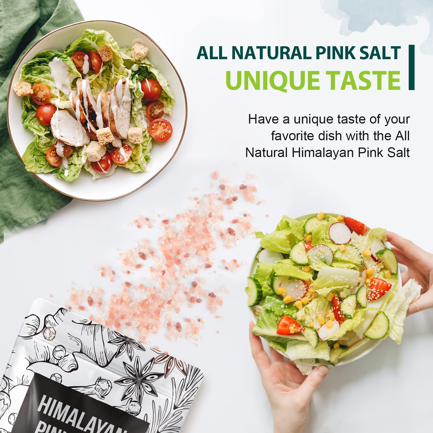 Soeos Whole Black Peppercorns 16oz + Himalayan Pink Salt 2lb, Salt and Pepper for Grinders, Black Peppercorn Refil, Pink Himalayan Sea Salt, 2 Piece Set