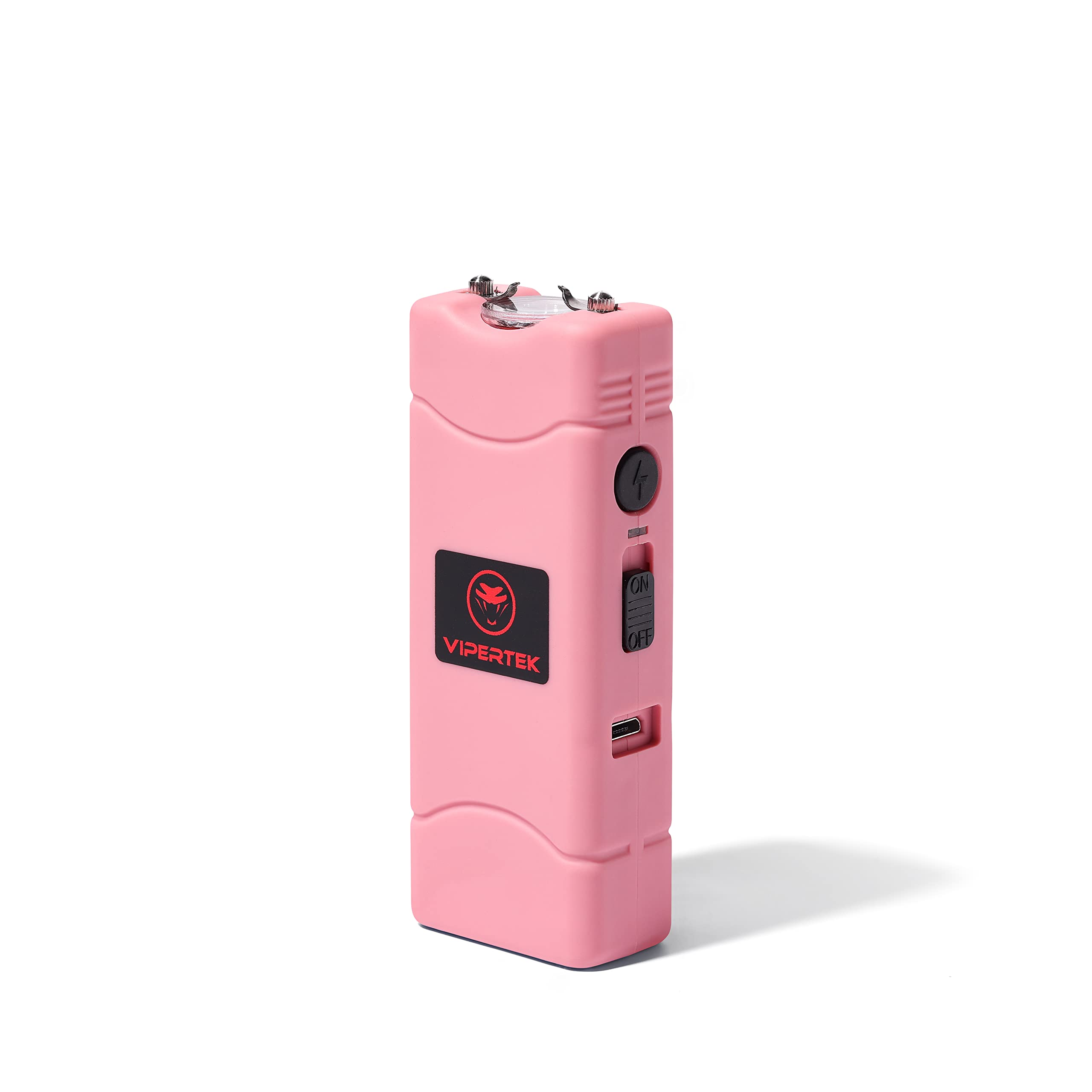 VIPERTEK VTS-881 Micro Stun Gun with LED Flashlight, Pink