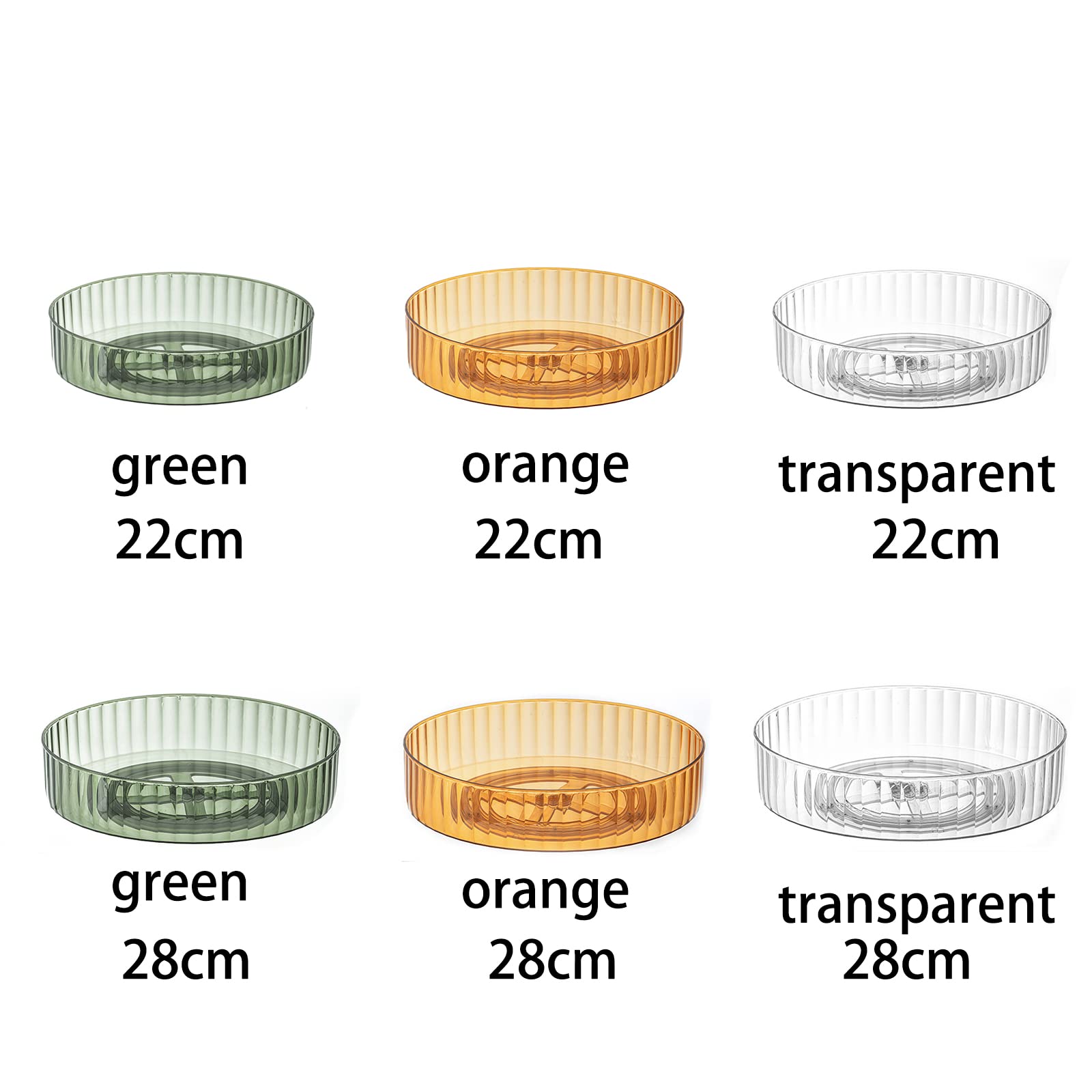 ZEARLY 2 Pack Lazy Susan Organizer Turntable, Round Plastic Clear Rotating Turntable Organization, Turntable Organizer Spice Rack Organizer for Kitchen, Pantry, Countertop, Bathroom