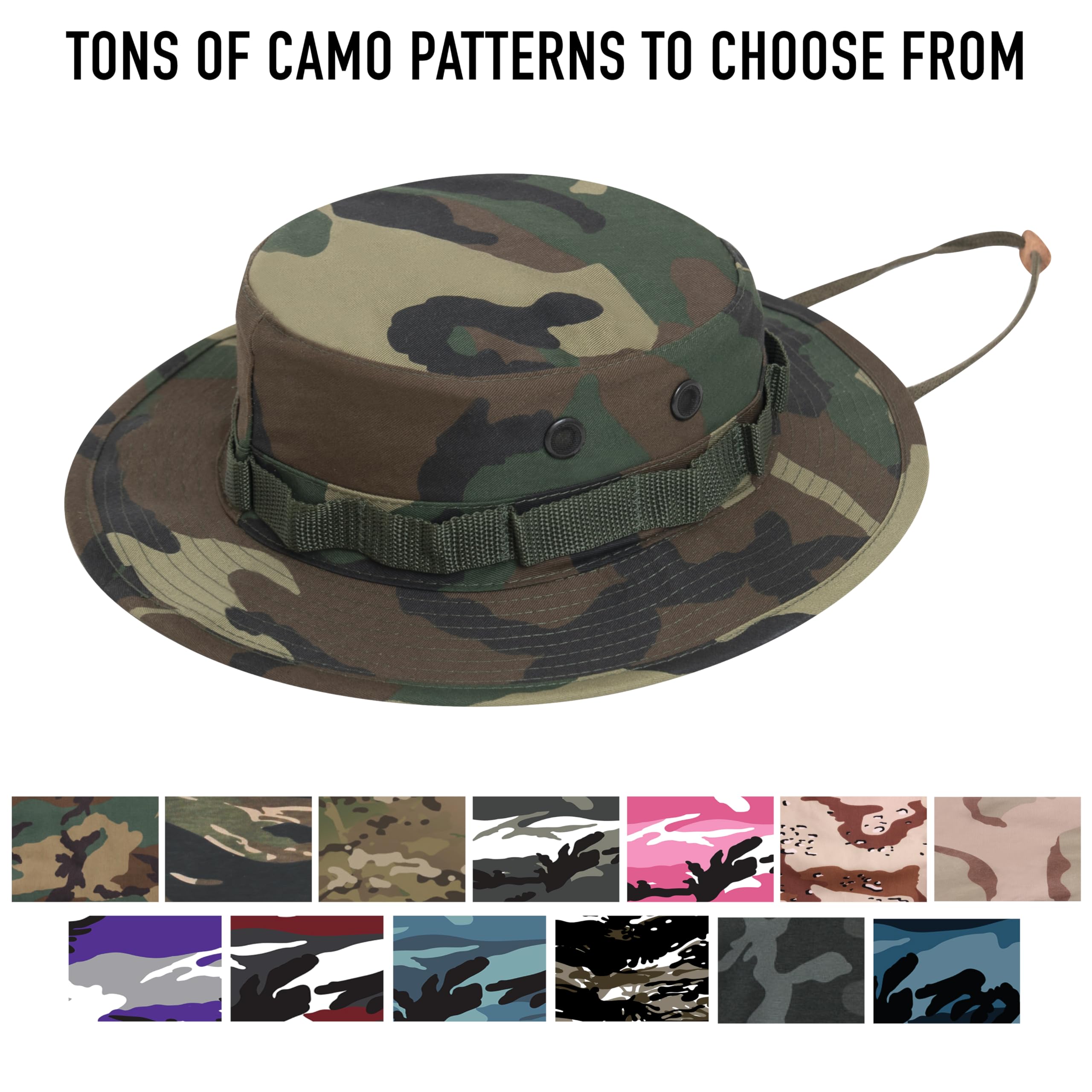 Rothco Camo Boonie Hat - Ultimate Sun Defense for Outdoor Adventures - Red Camo – 7