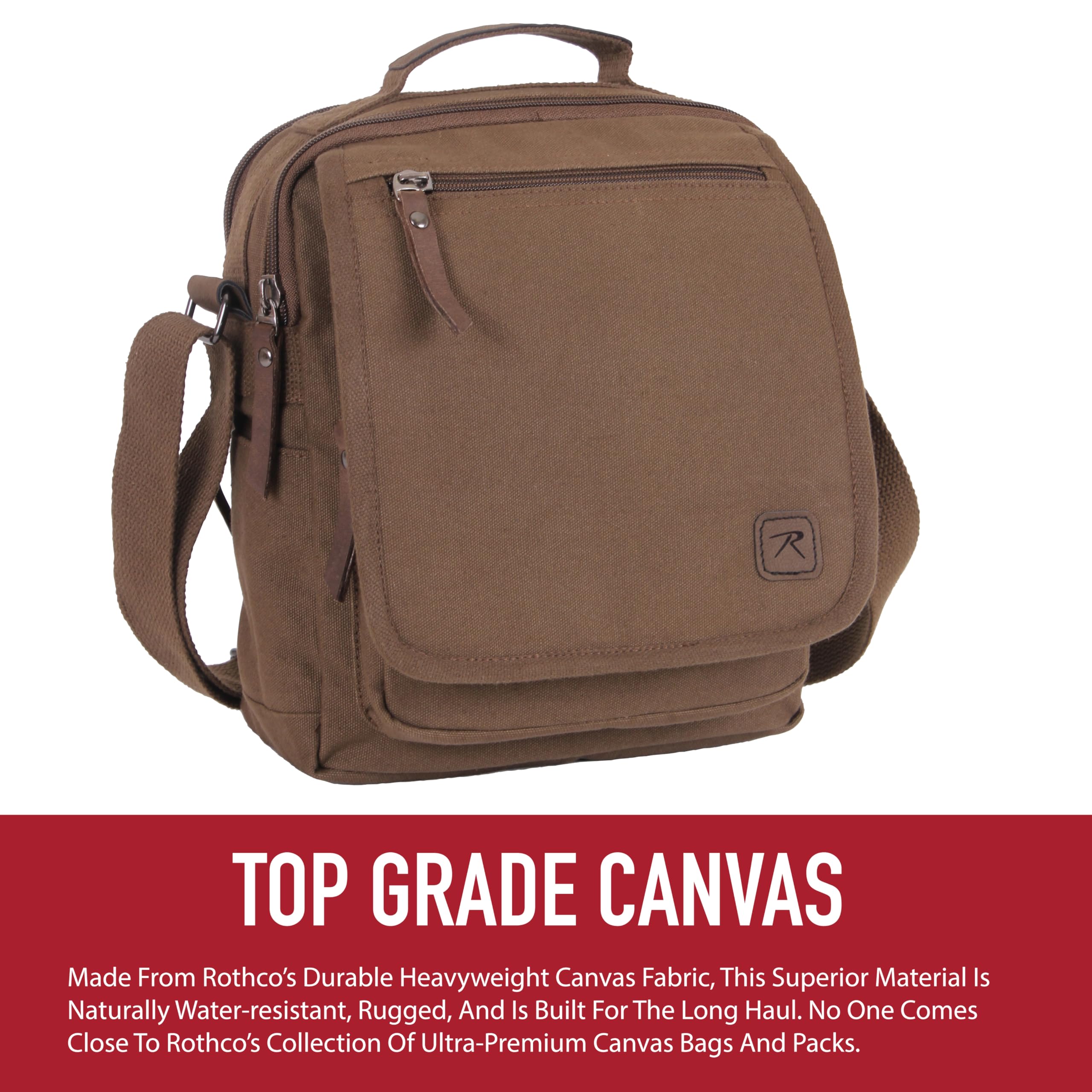 Rothco Every Day Work Shoulder Bag β Great for Work, Travel, Commuting, and More - Khaki