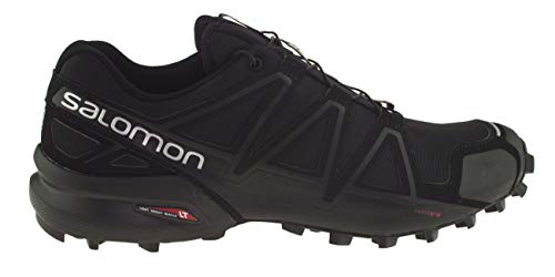 Salomon Men's Speedcross 4 Trail Running Shoes, Black/Black/Black Metallic, 11.5