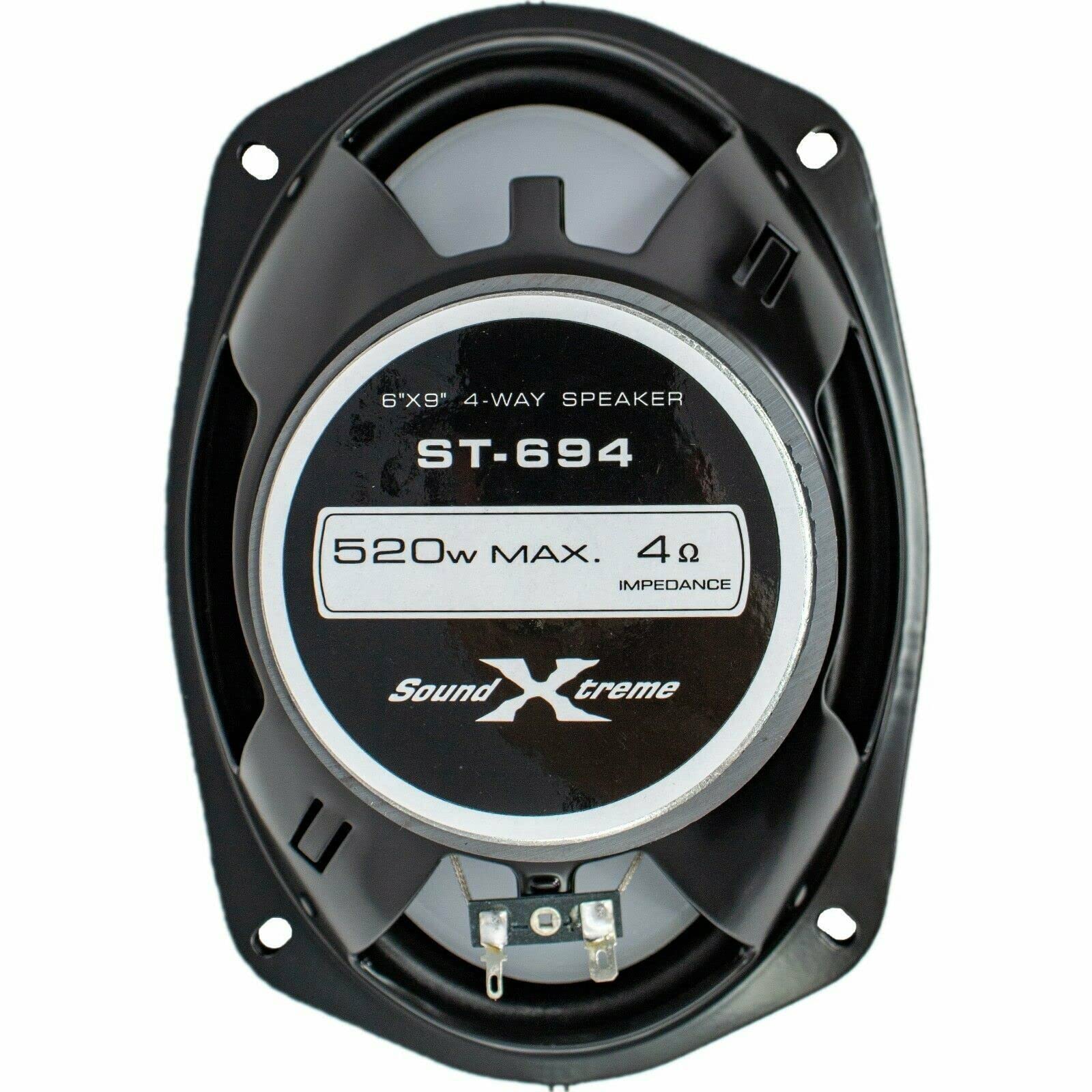 SoundXtreme 6x9 4-Way 520W Car Stereo Speaker w/ 2X Audiotek 6x9 Car Truck Van Speaker Box
