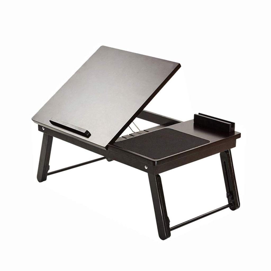 SCKTFS Wood Folding Computer Desk, Lap Desk Bed Desk for Laptop Adjustable Laptop Stand for Bed, Writing Desk, Lap Desk, Wood