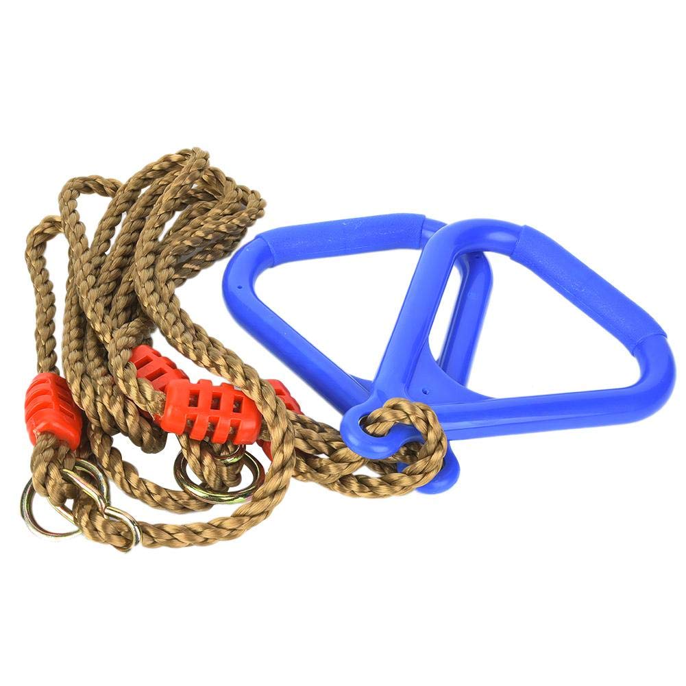 zjchao Gymnastic Rings, Adjustable Gym Fitness Exercise Sports Hanging Ring with Rope for Workout, Strength Training, Pull-Ups and Dips or Children Swing(Blue)