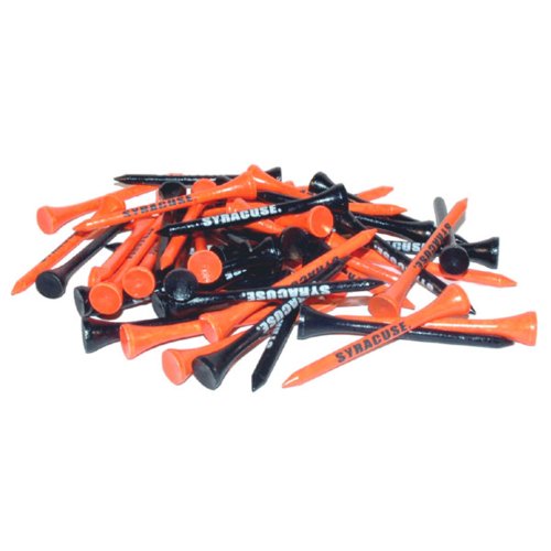 Team Golf NCAA Syracuse Orange Pack Of 50 Golf Tees 2-3/4" Golf Tees, 50 Pack, Regulation Size, Multi Team Colors