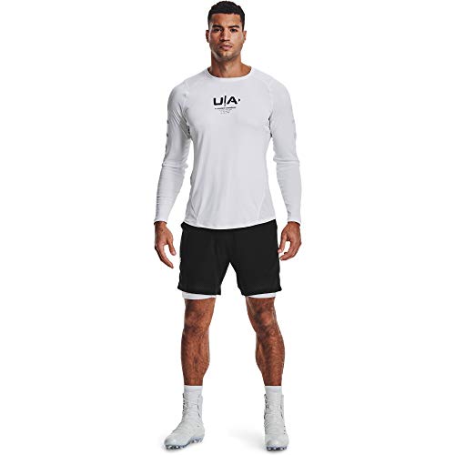 Under Armour Football 7v7 Shorts, White (100)/Black, Medium