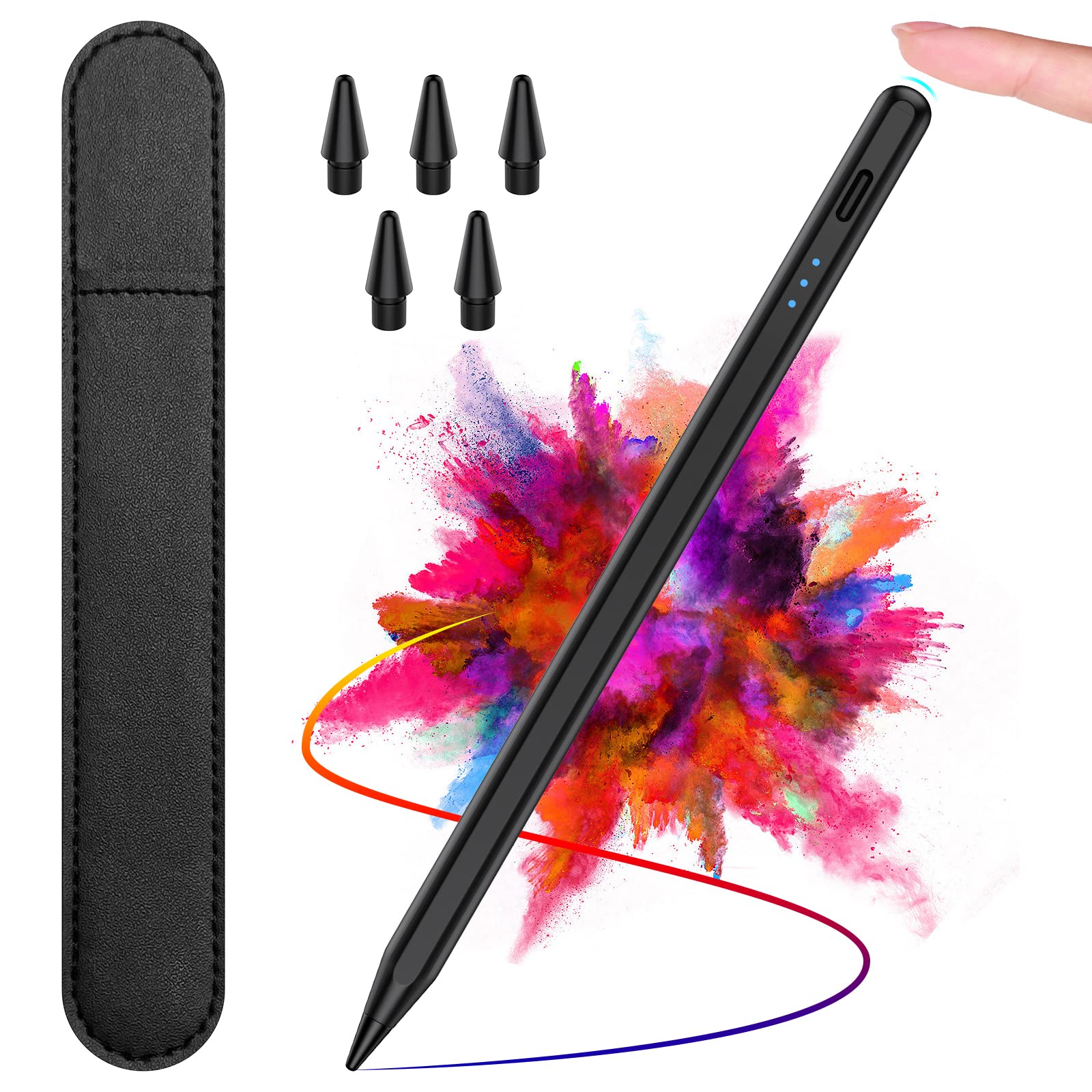 Stylus Pen, Apple Pencil for iPad 9th /10th Gen,Fast Charge Compatible with (2018-2023) Apple iPad Pro 11 & 12.9 inch,iPad Mini 6th/5th Gen, iPad Air 3/4/5,iPad 6/7/8 Gen