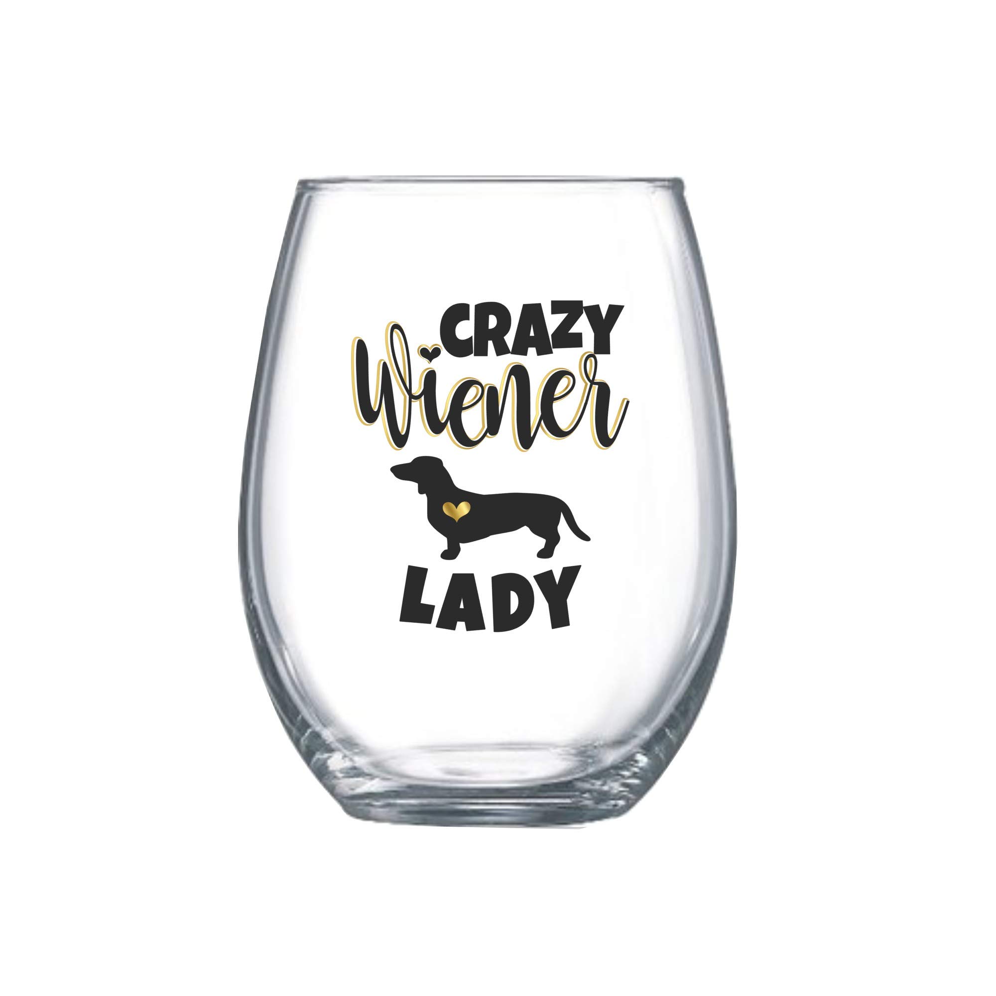 Zoey Christina Funny Wiener Lady Dog Gifts for Women Wine Glass for Her Dachshund Gifts 0052