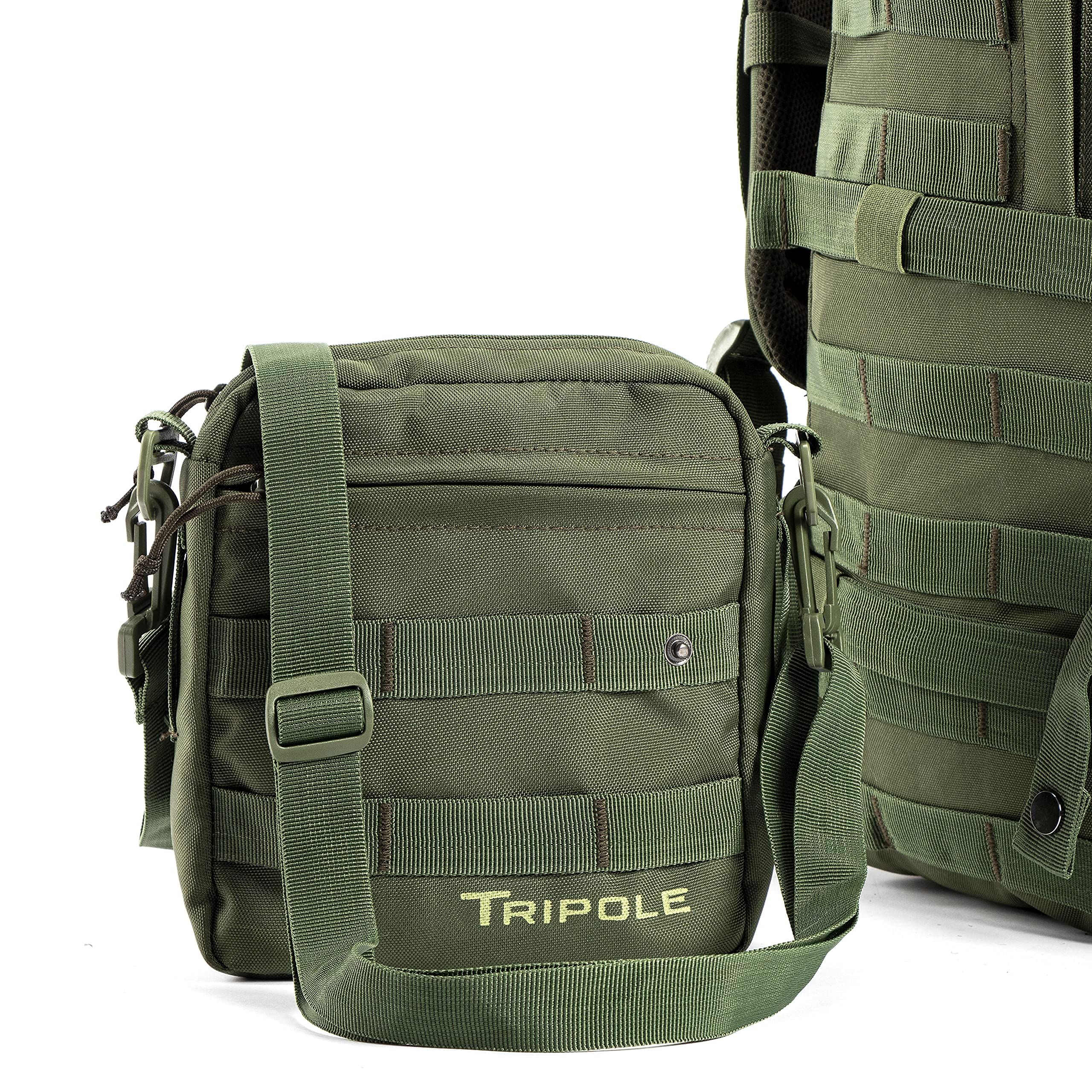 Tripole 45 Ltrs Backpack With Sling Bag Attachment (Alfa_Army Green)
