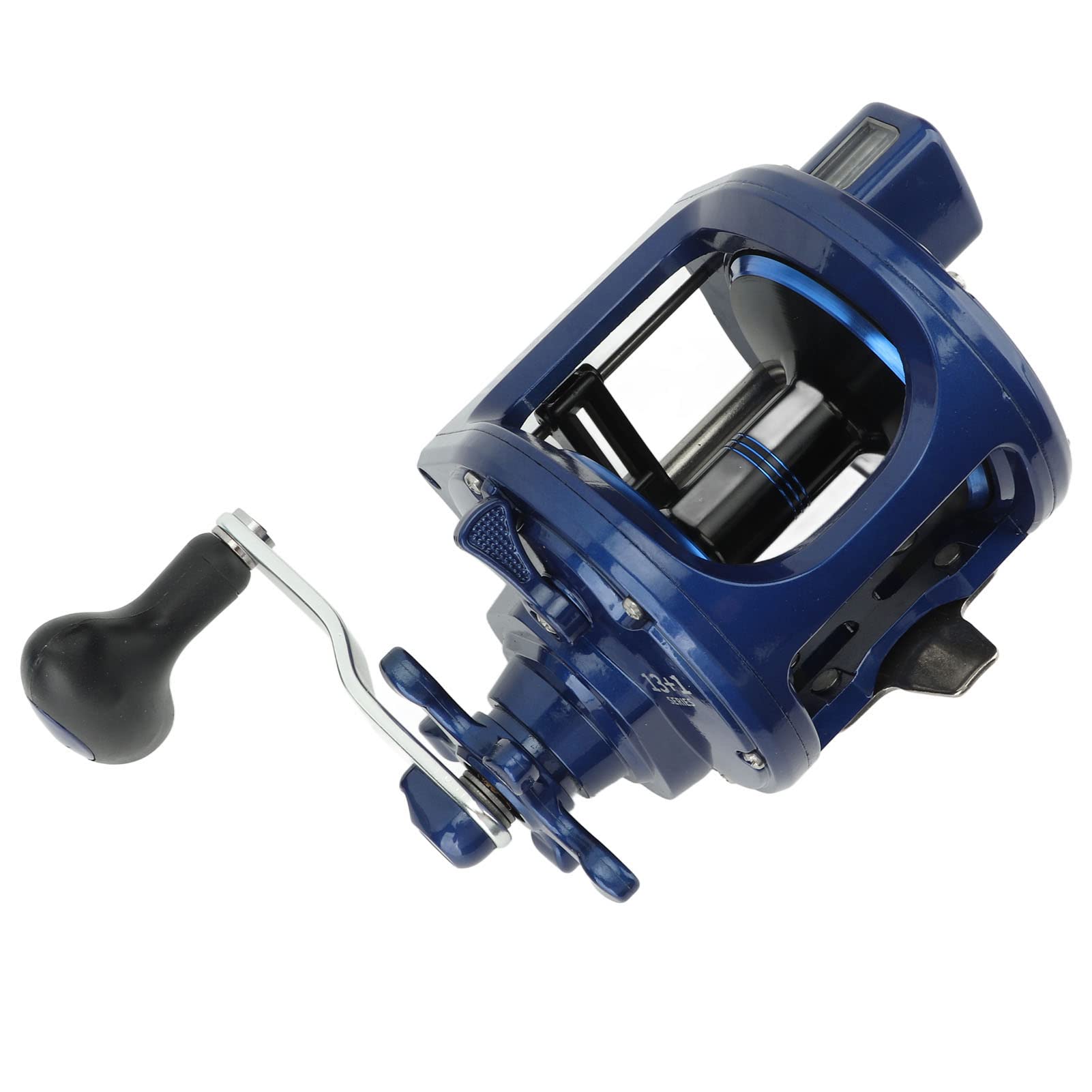 Round Baitcaster Reel Powerful Quick Setting AntiCorrosion Saltwater Fishing Reel Comfort Grip Number Display for Shore (JBC9000L)
