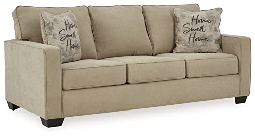 Signature Design by Ashley Lucina Casual Upholstered Sofa with Pillows, Beige