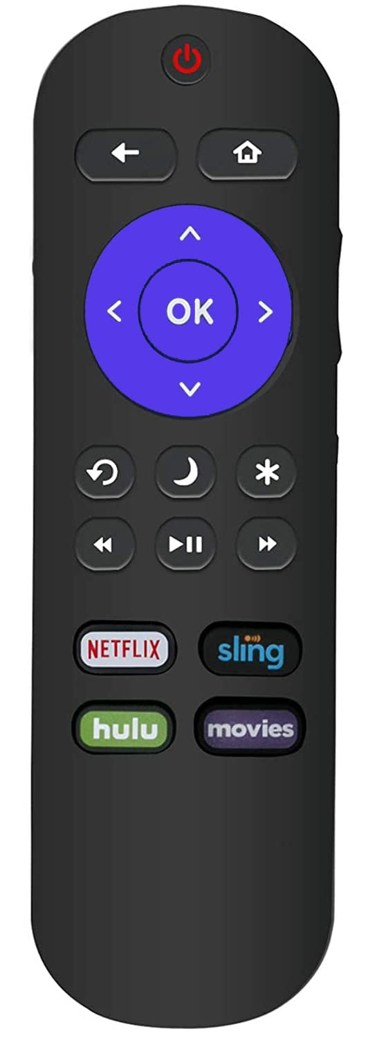 Universal Remote Control Compatible with All Insignia Roku TVs, All Insignia Roku Smart TV with Netflix/Sling/Hulu/Movies- No Setup Required