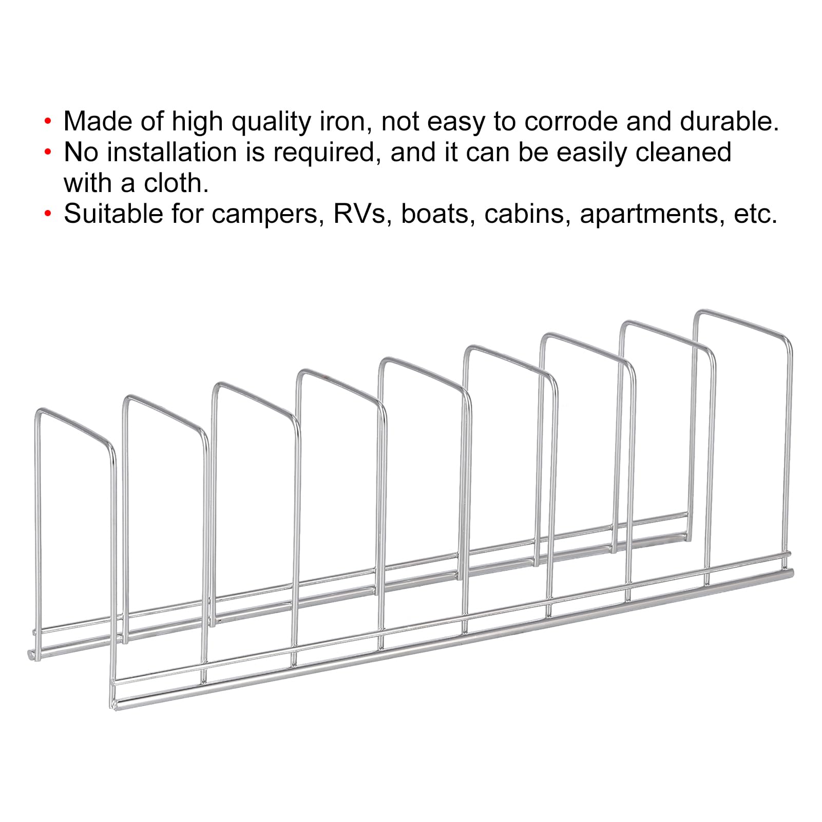 TITA-DONG Dish Drying Rack fro Kitchen Counter, Iron Dry Sink Drainer Holder, Kitchen Dish Stand Plate Rack Shelves, Lightweight Cabinet Storage Organizer for Dish, Plate, Bowl, Pot Lid, Pans