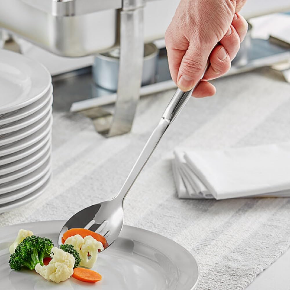 TrueCraftware- Set of 2 Stainless Steel Slotted Serving Spoon- Serving Utensils Cooking Spoons Utensil Sets Large Serving Utensils Kitchen Cooking Serving Utensils for Home Restaurant Buffet Banquet