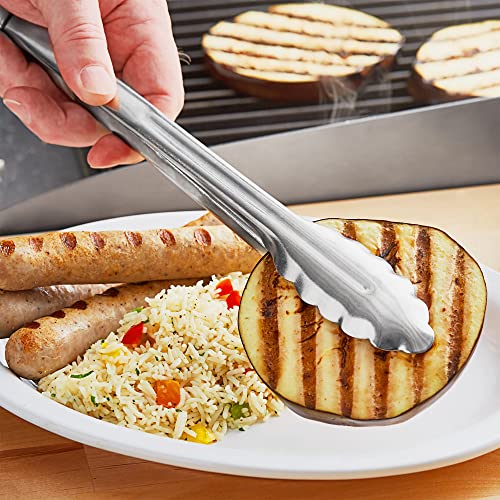 Serving Utensils, Set of 4-15" Solid Spoon, 15" Perforated Spoon, 11" Perforated Spoon and 9" Serving Tong Stainless Steel Kitchen Utensils Set