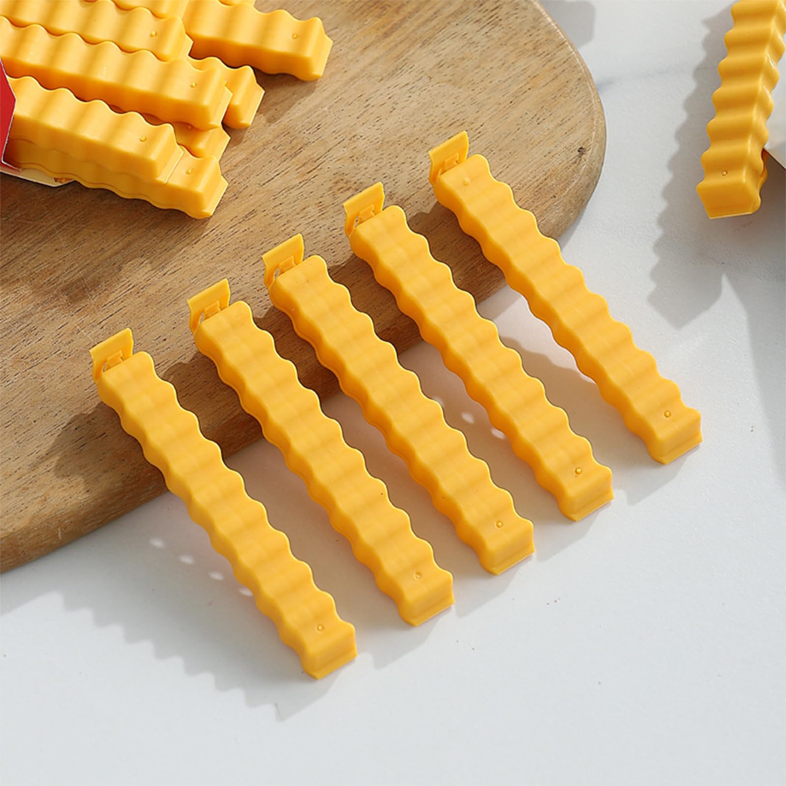 Whimsical Fries Magnetic Food Clips - Set of 12 chip clips: Keep Food Fresh & Organized | Novelty Design for Fridge | Cute & Practical Kitchen Accessory | Securely Seal Bags & Packages | Food Clips