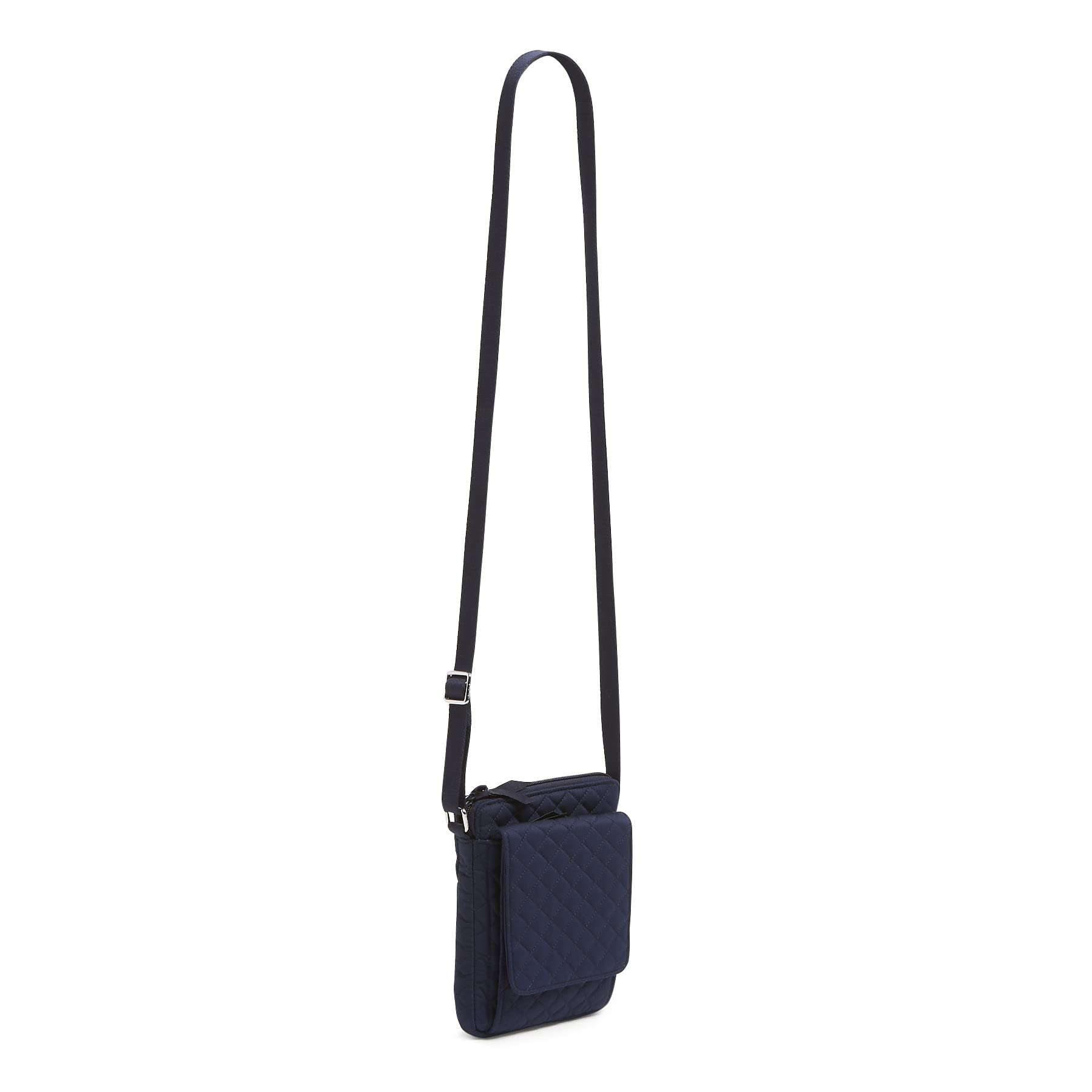 Vera Bradley Women's Cotton Mini Hipster Crossbody Purse With RFID Protection, True Navy, One Size