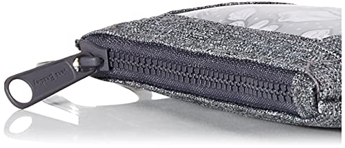 Vera Bradley Women's Recycled Lighten Up Reactive Zip ID Case Wallet, Gray Heather, One Size