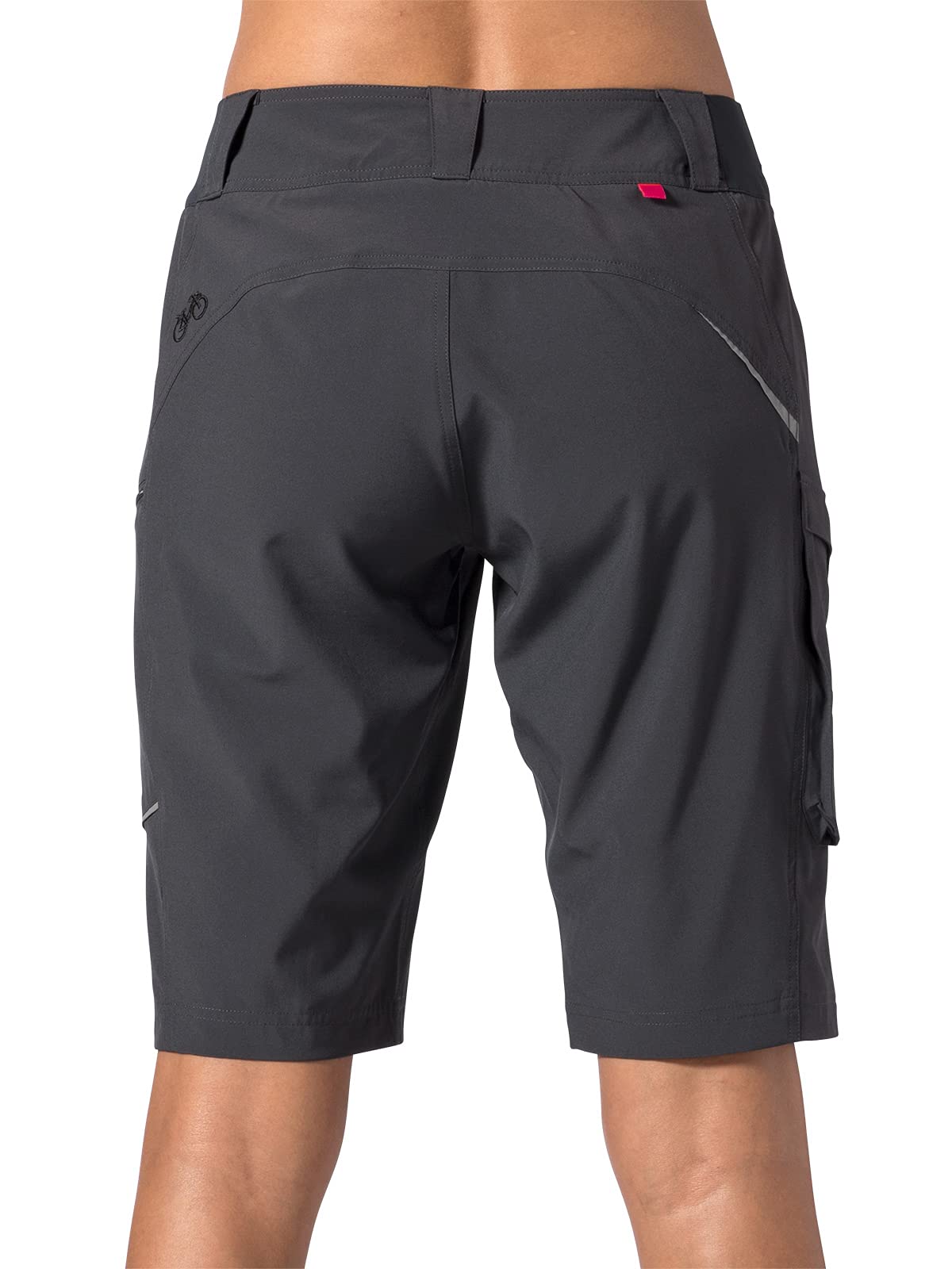Terry Metro Short Lite - Womens Mountain Bike Cycling Short W/Removable Padded Liner - 11.5 Inch Inseam - Ebony, Large