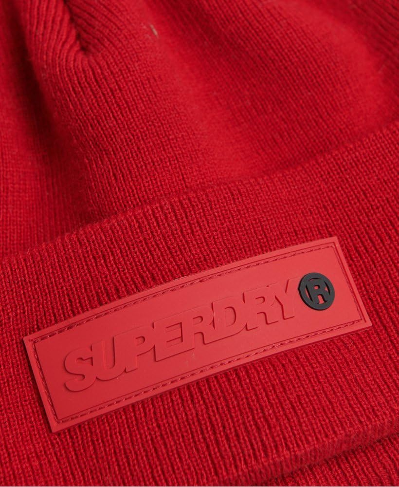 Superdry Mens Skate Lux Beanie Rouge Red Size One Size