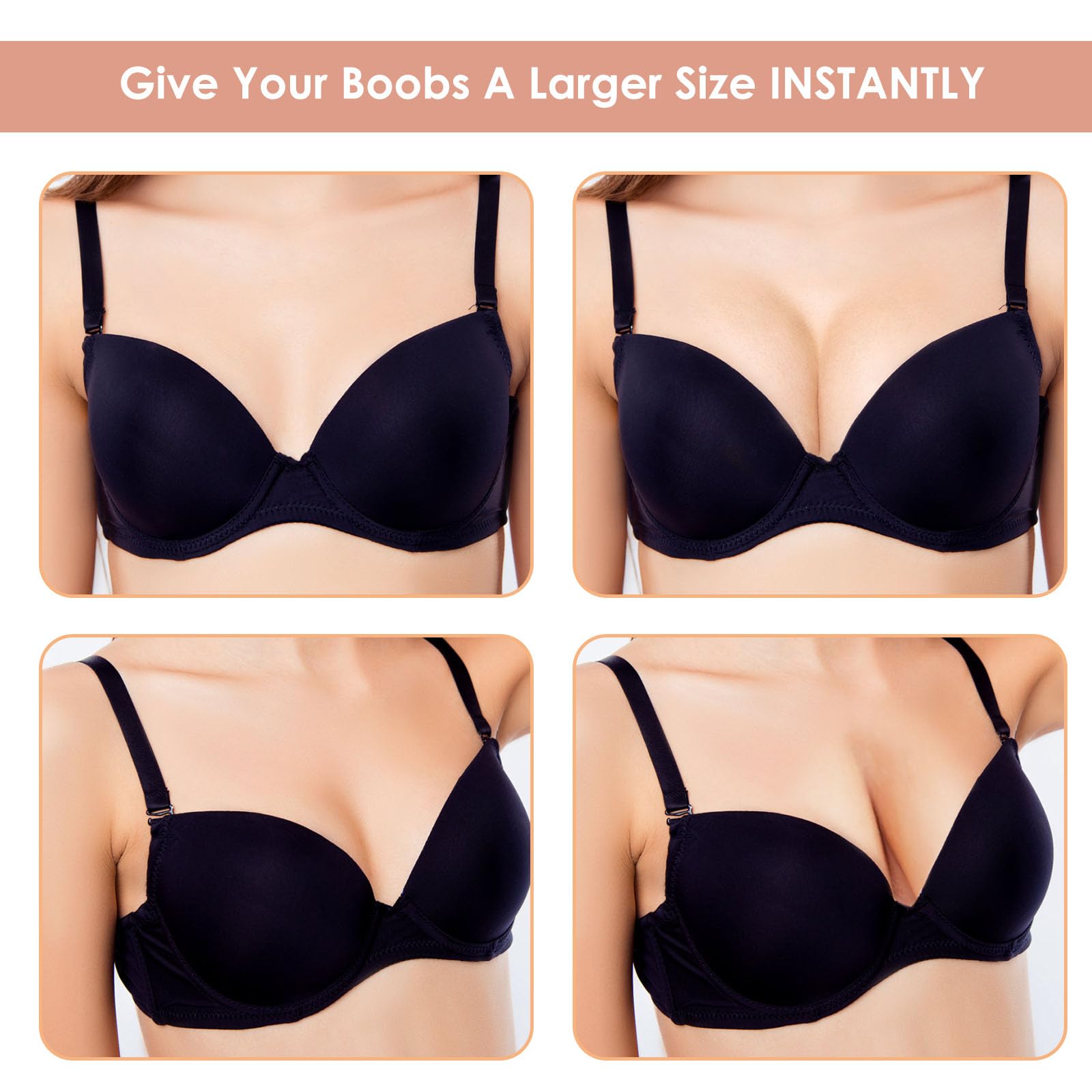 WLLHYF Bra Pad Inserts 2 Pairs Breathable Sewn Triangle Padded Skin Color Removable Breast Padding Soft Breast Padding for Women Girls Bra Any Cup Cover