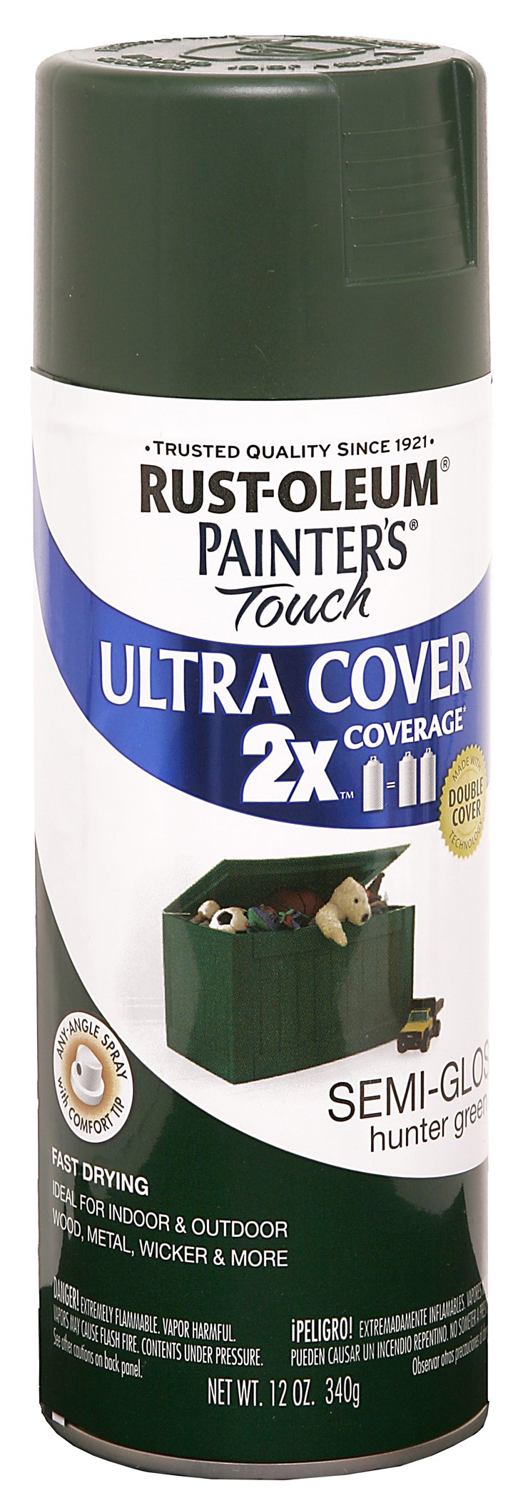 Rust-Oleum Painter's Touch Ultra Cover Semi-Gloss Hunter Green Spray Paint 12 oz.