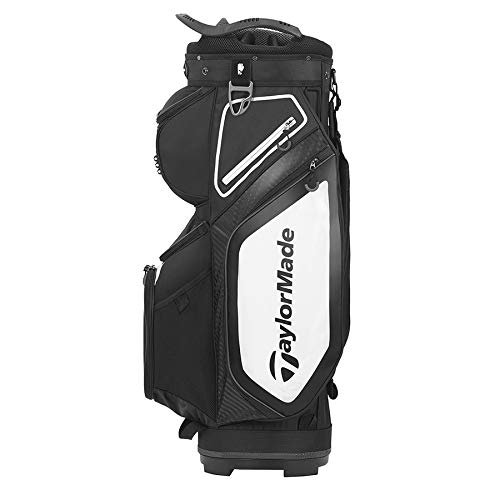 TaylorMade Cart 8.0 Bag, Black/White/Charcoal