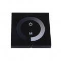 Wall Light, Single Color Touch Panel Dimmer Wall Switch Controller LED Light Strip DC 12V-24V (Black)
