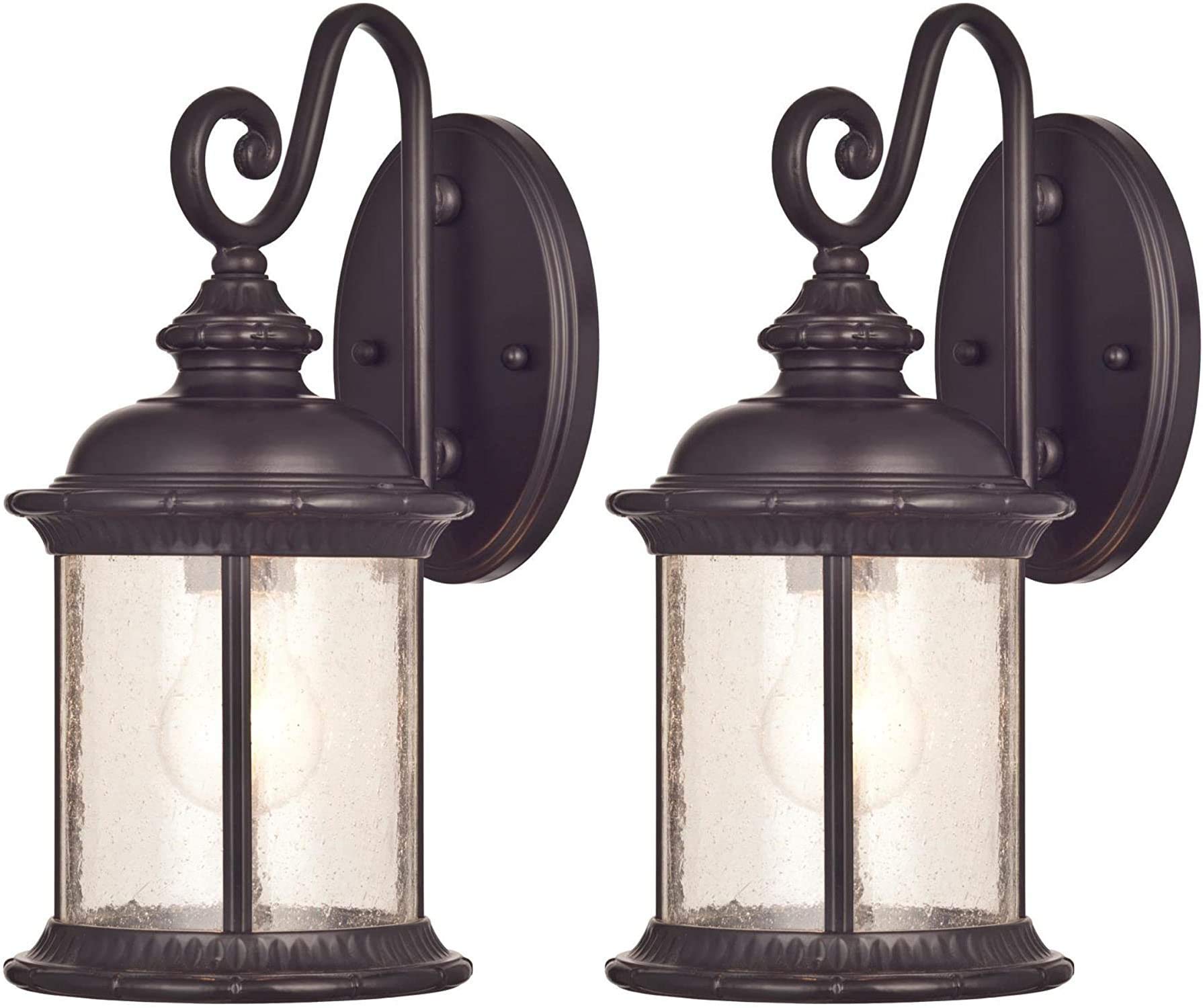 Westinghouse Lighting 6230600 New Haven One-Light Exterior Wall Lantern on Steel with Clear Seeded Glass, Oil Rubbed Bronze Finish (TwĐŸ РаŃk)