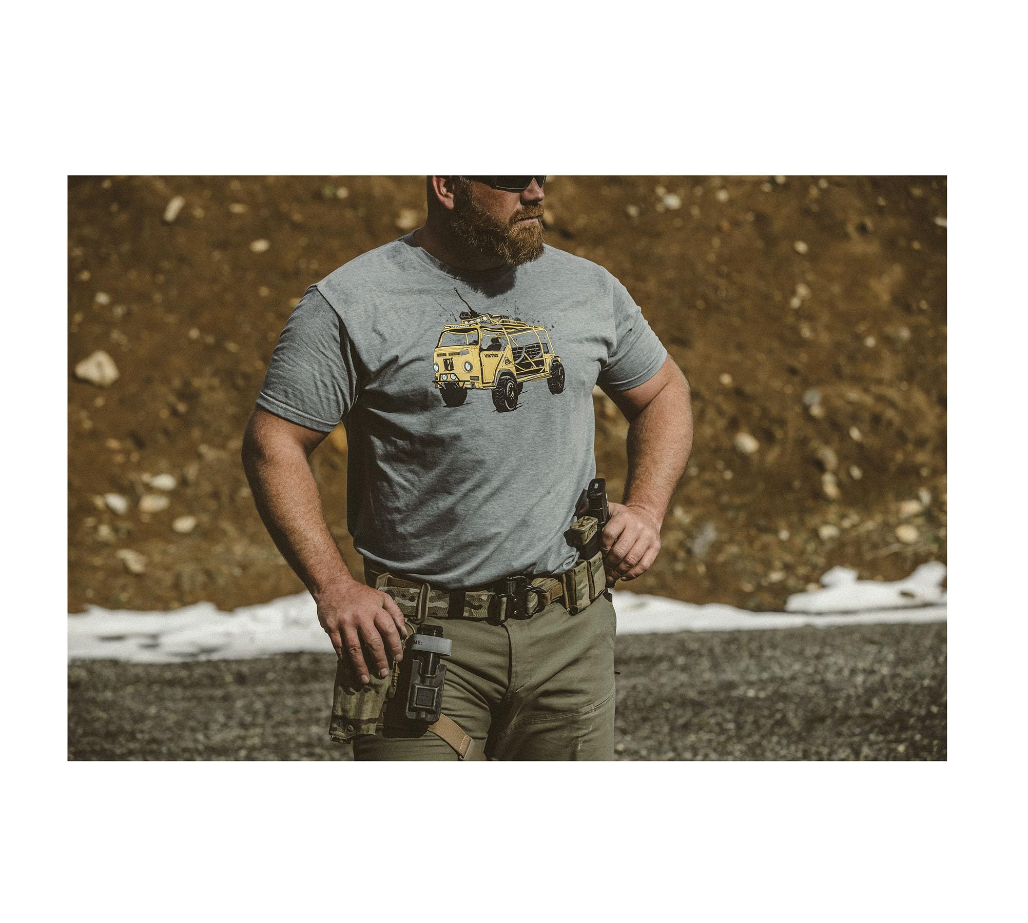 VIKTOS Men's Hippy Thriller Breathable Lightweight Soft Cotton/Polyester Shooting Tactical Short Sleeve Tee Shirt, Navy Heather, X-Large