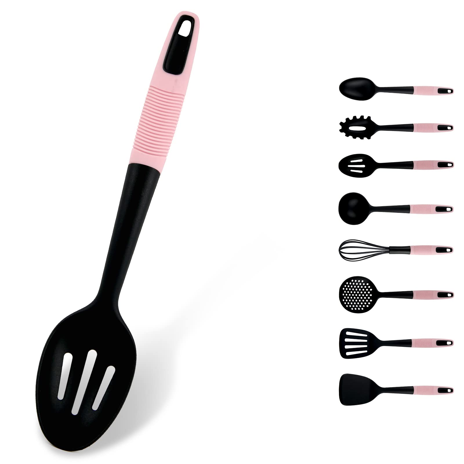 Soup Ladle, Seamless Spoon, Heat-Resistant Silicone and Nylon, Cooking and Serving Spoon for Soup and Gravy, Cooking Tool, Anti-Scratch, Non-Stick