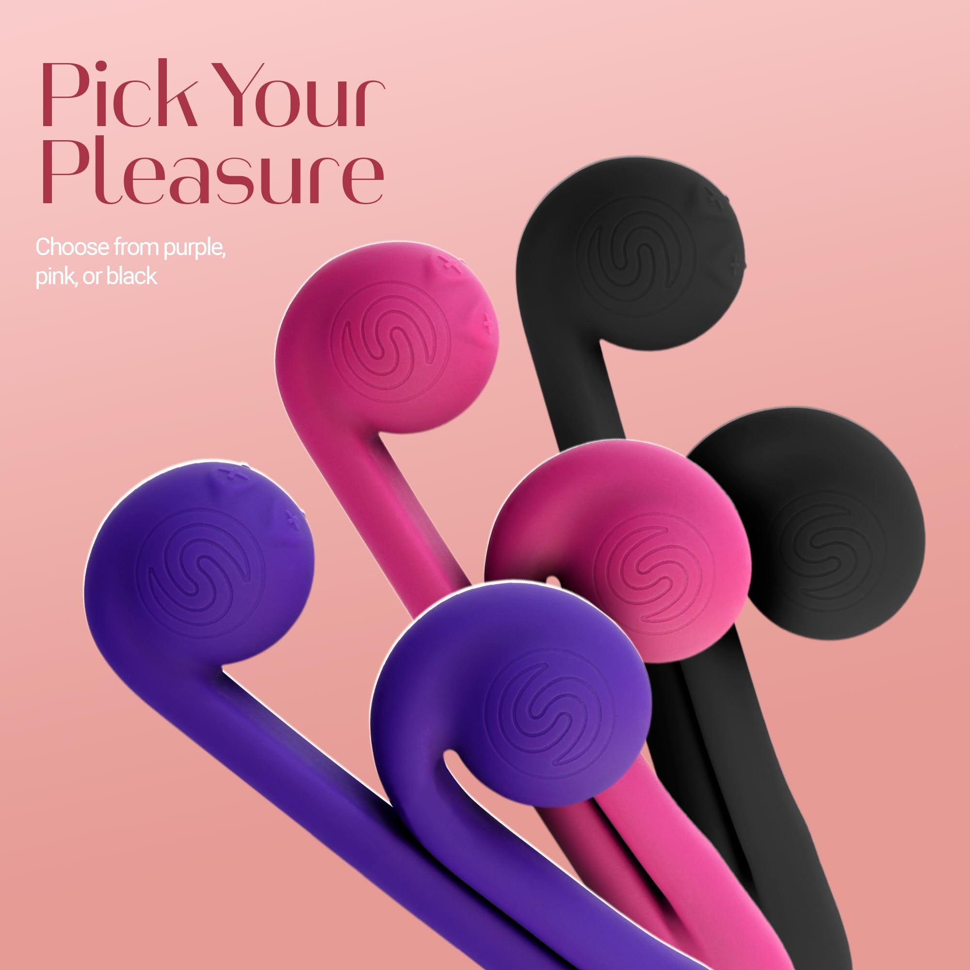 Snail Vibe Original Vibrator G-Spot Waterproof Stimulator Silicone Quiet Powerful Rechargeable Angled Sex Toys Adult Only (Pink)