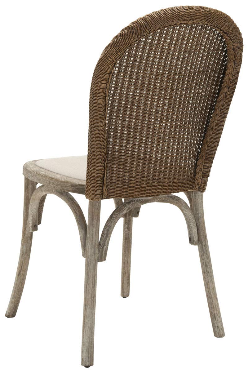 Safavieh Mercer Collection Sharon Finish Taupe Side Chairs, Antique Oak, Set of 2