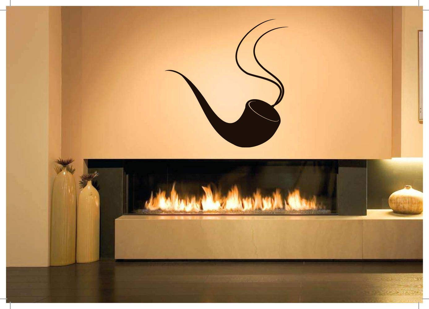 Vinyl Sticker Tobacco Pipe Smoke Cigarettes Smoking Man Cave Gentleman Club Mural Decal Wall Art Decor SA2005