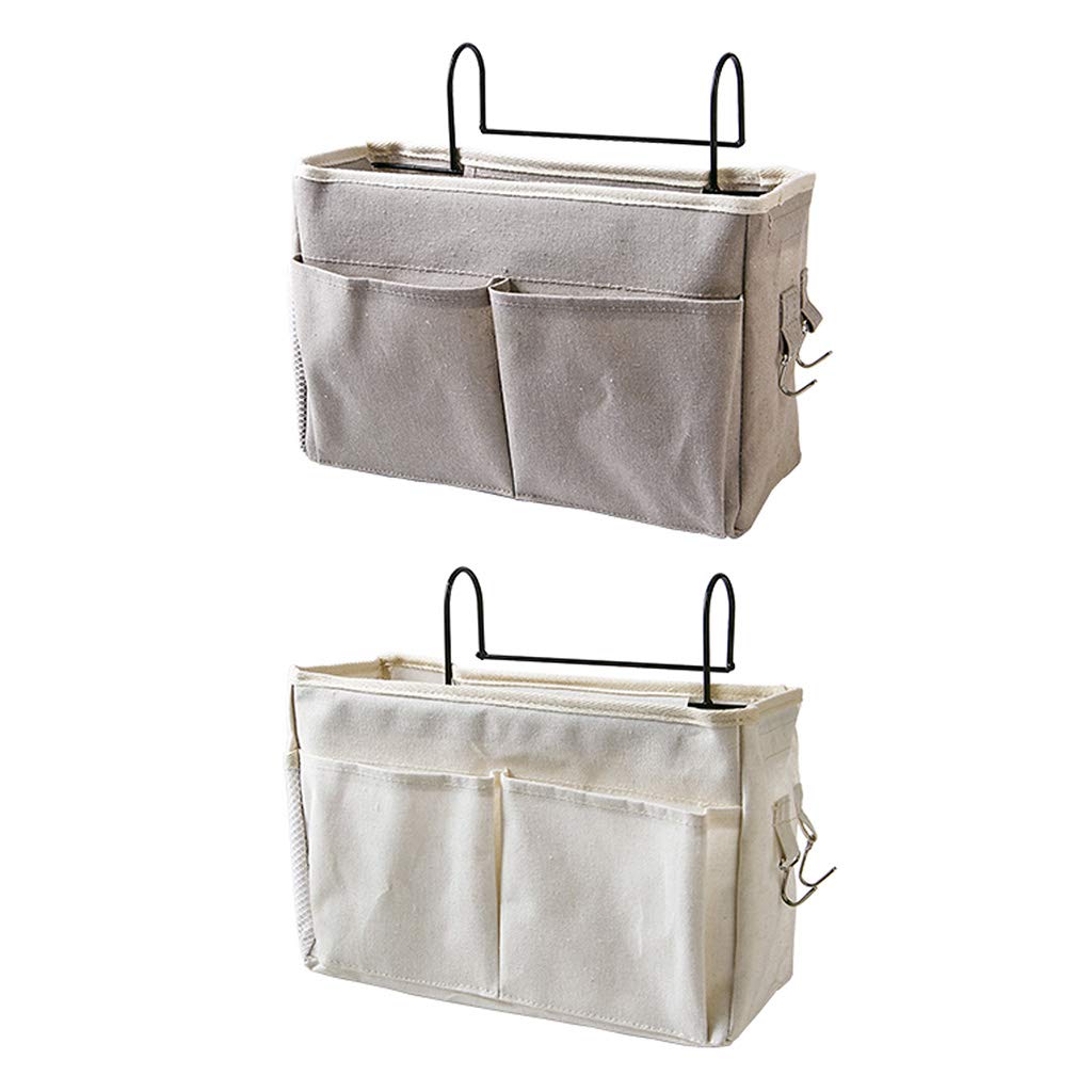 xiuersty Bedside Caddy Hanging Storage Bag Bins Cubes Organizer Dorm Room Phone Book Magazine Holder for Bedroom Clothes,T-Shirts,Handbag