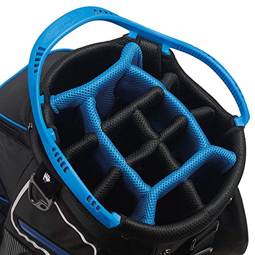 TaylorMade Cart 8.0 Bag, Black/White/Blue