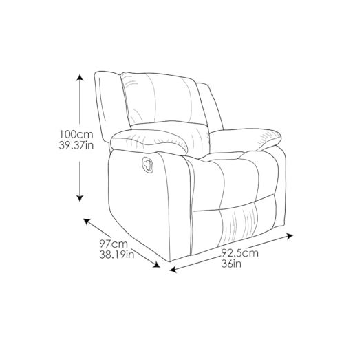 Sofas Standard Push Back Recliner, Beige Microfiber Sofa Couch Chair