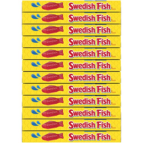 SWEDISH FISH Soft & Chewy Candy, 12 - 3.1 Oz Boxes