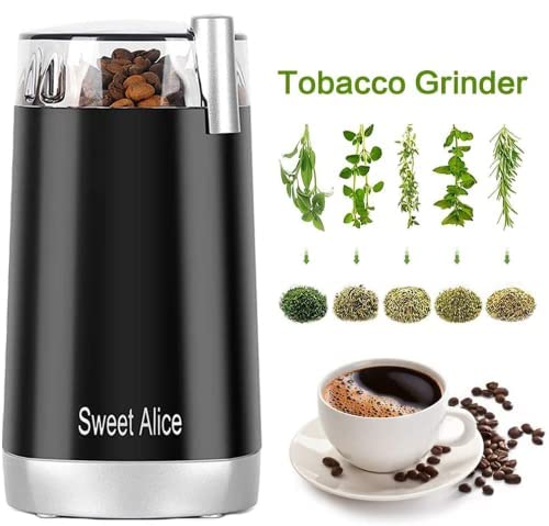 Sweet Alice Coffee Grinder Electric Quiet Coffee Bean Blade Grinders Stainless Steel for Spice Herbs Nuts Cereals Grain Mills