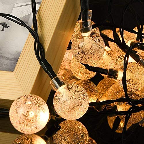 WDWL Solar String Light, Outdoor Fairy Lights Waterproof Crystal Ball Decorative Lights for Garden, Terrace, Garden, Home Decorative Lights