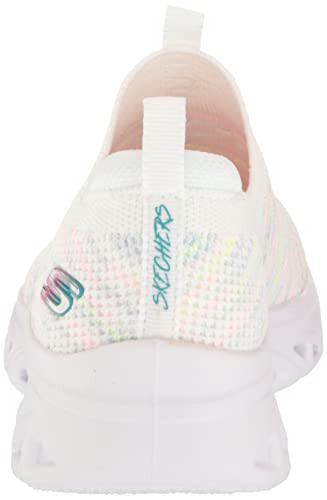 Skechers girls Glide-step Sport -Good Energy Sneaker, White/Multi, 10.5 Little Kid US