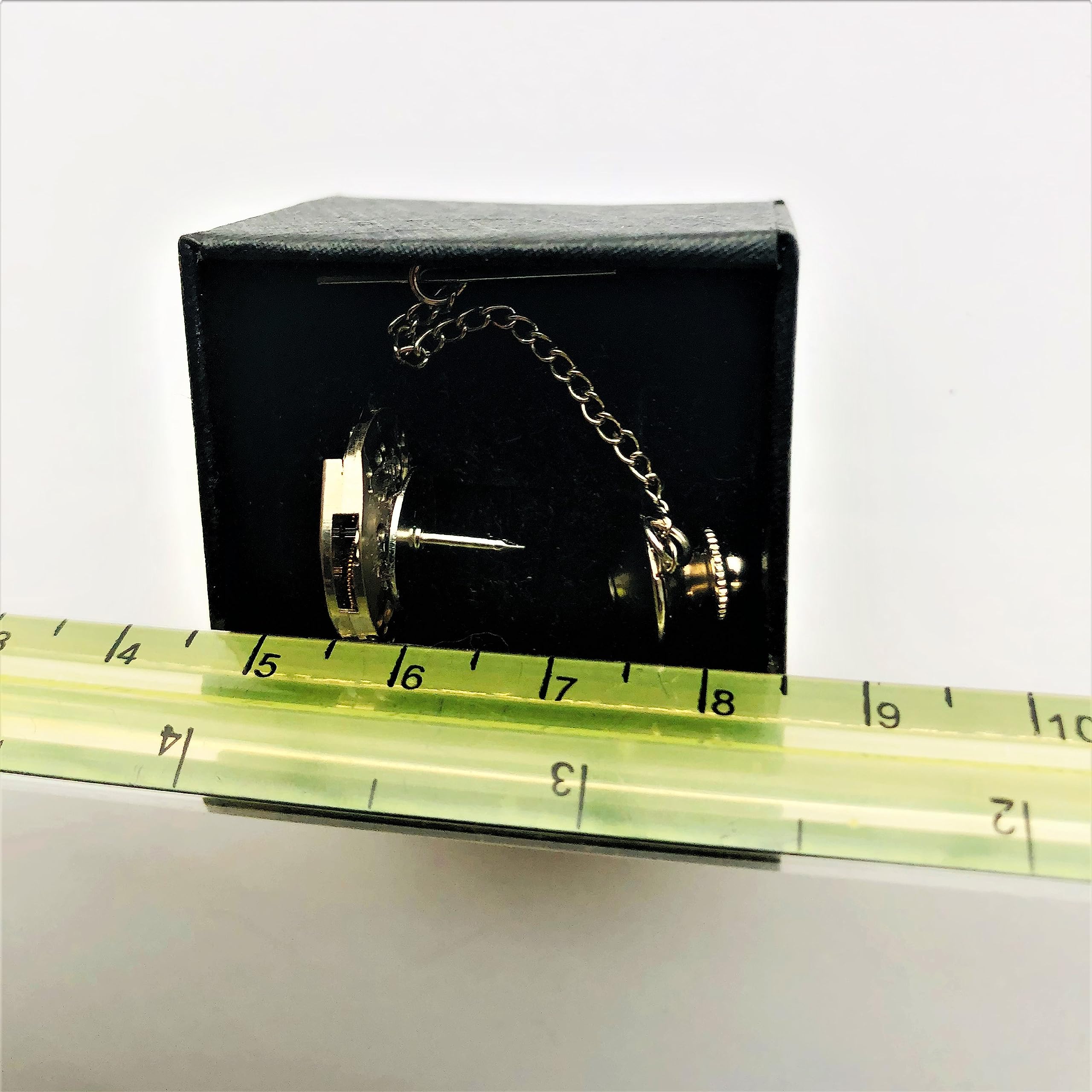 Steampunk Tie Tack Vintage Swiss Watch Mechanics Victorian Gift for men Father's Gift Groom Black Tie Wedding