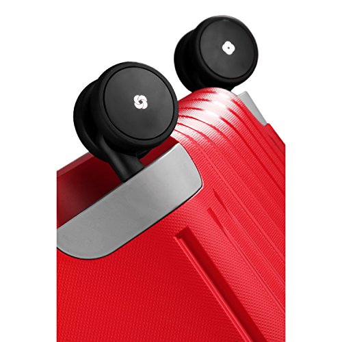 Samsonite S'Cure Hardside Luggage with Spinner Wheels, Crimson Red, Checked-Large 28-Inch