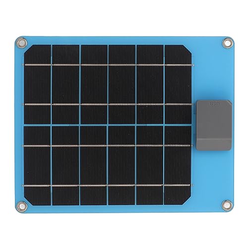 Solar Panel, Weatherproof Monocrystalline 5W 5V Portable Solar Power Supply Panel for Trailer (Blue)