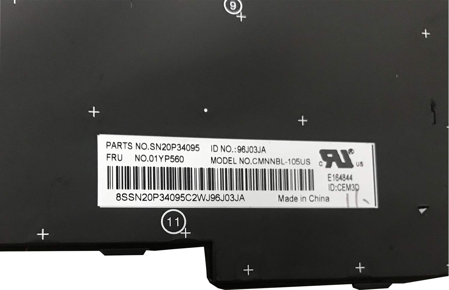 Sierra Blackmon Replacement Keyboard for Thinkpad E580 L580 T590 E590 L590, P52 P72 P53 P73E580 L580 T590 E590 L590, P52 P72 P53 P73 Series Laptop Without Backlight US Layout
