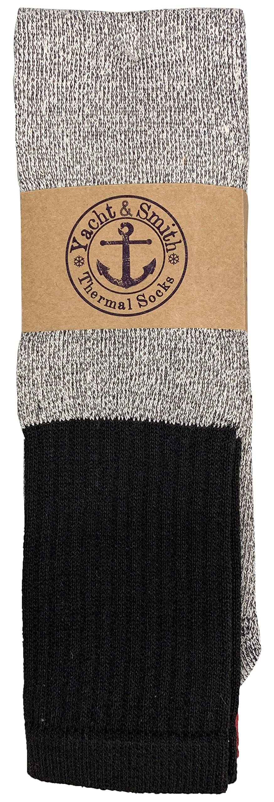Yacht & Smith 120 Pair Bulk Pack Of Mens Winter Thermal Camping Boot Socks, Cotton Tube or Crew Sock