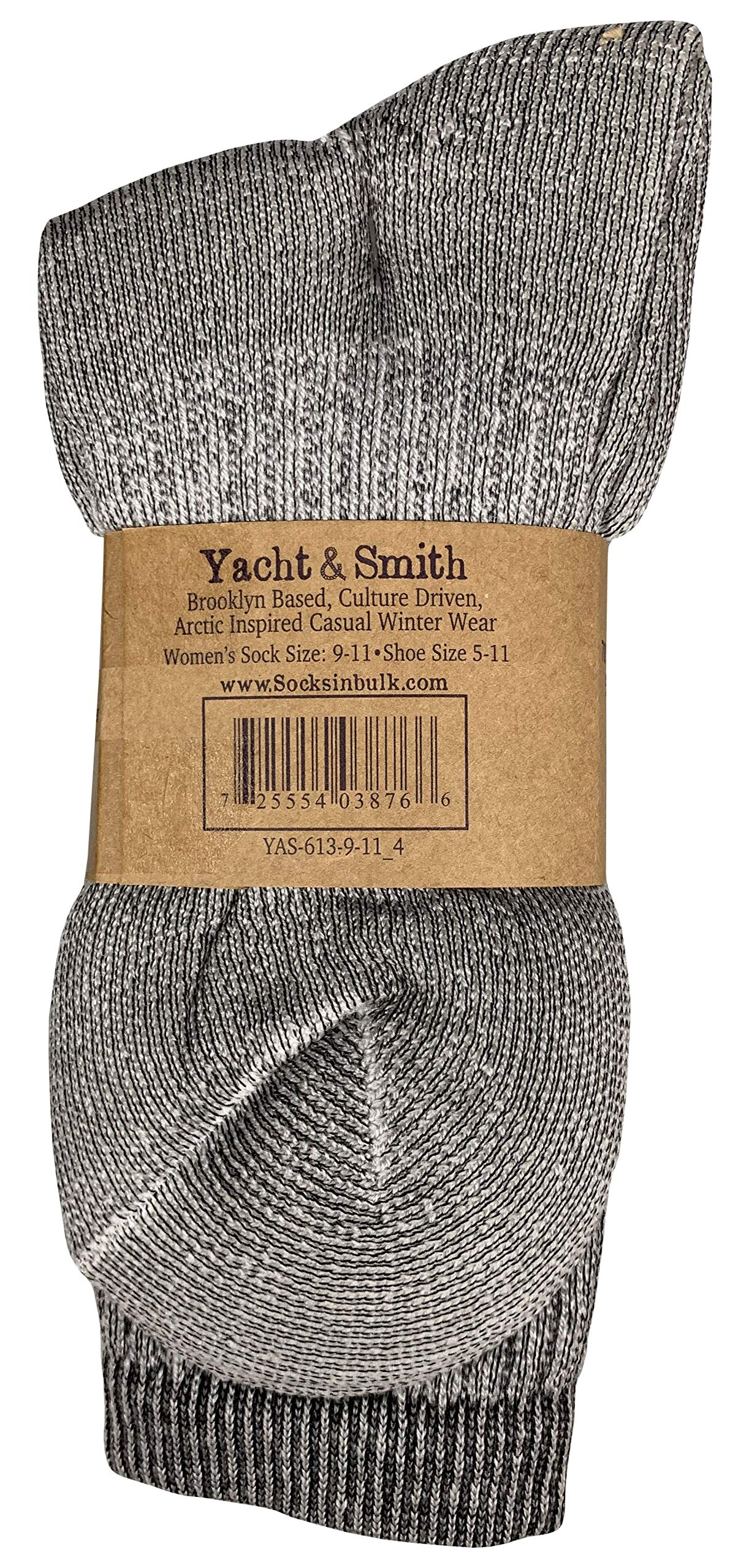 Yacht & Smith 4 Pairs Merino Wool Socks for Men & Women, Thermal, Warm Sock Hiking Winter, Bulk Pack