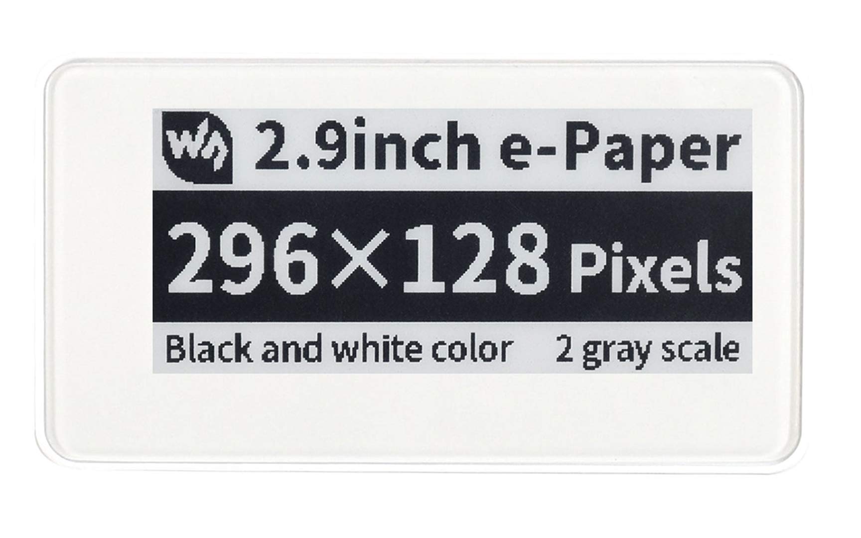 Waveshare 2.9inch Passive NFC-Powered e-Paper No Battery Required No Messy Wiring Novel Passive NFC Tech Wireless Powering & Data Transfer APP Provided 296×128 Pixel,Black& White Color
